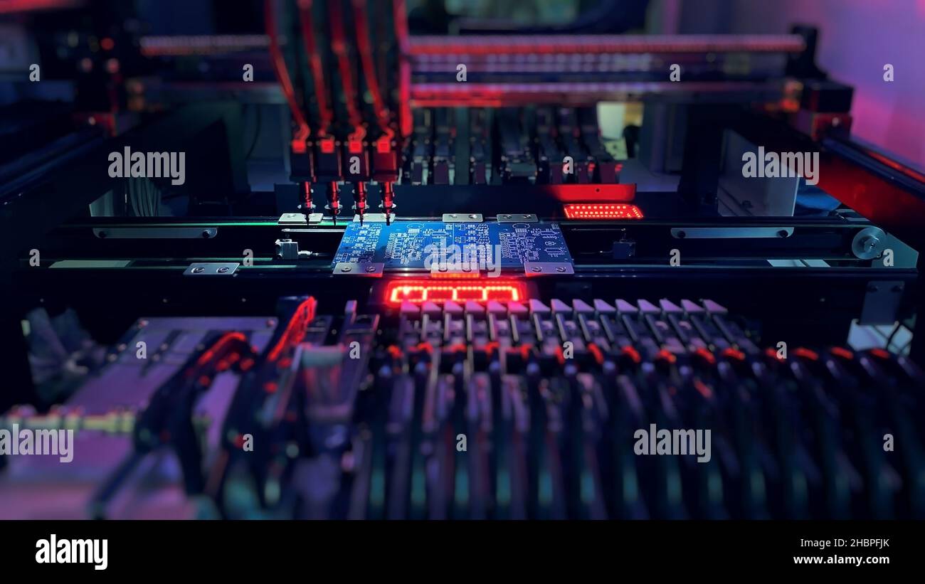 Pick and Place robot machine: SMD Assembly of electronic components on ...