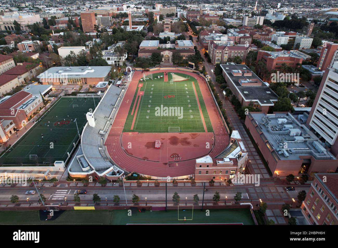 Los Angeles, United States. 16th Dec, 2021. An aerial view of Cromwell ...