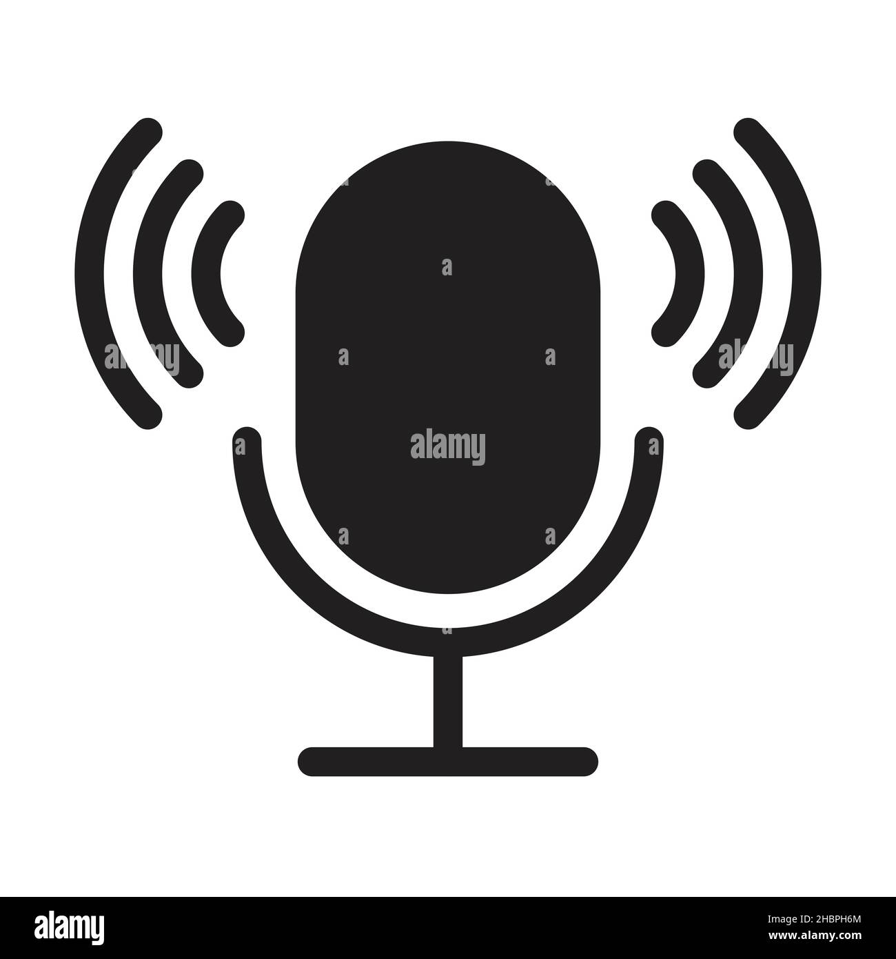 Microphone icon vector illustration for graphic design, logo, website ...