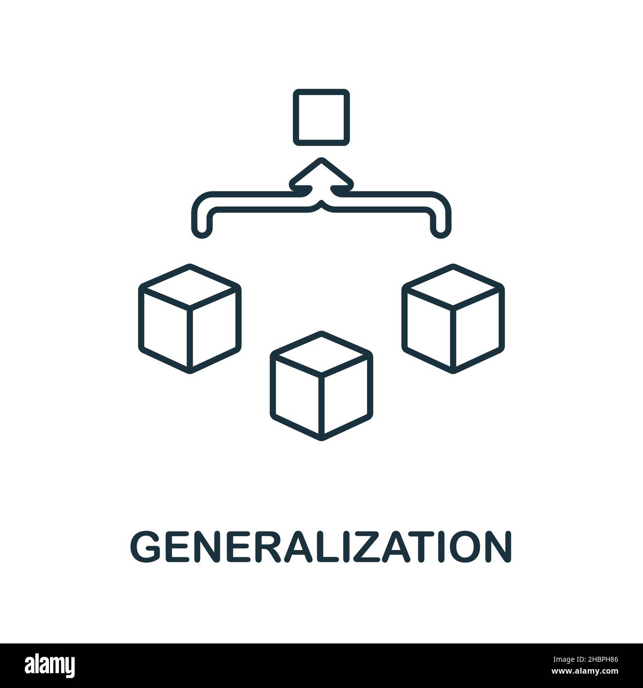 Generalization icon. Line element from cognitive skills collection. Linear Generalization icon ...