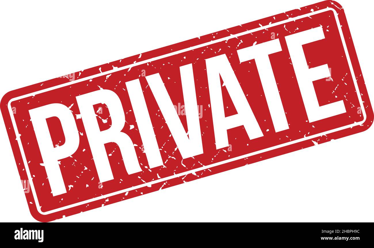 Private Rubber Stamp. Red Private Rubber Grunge Stamp Seal Vector ...