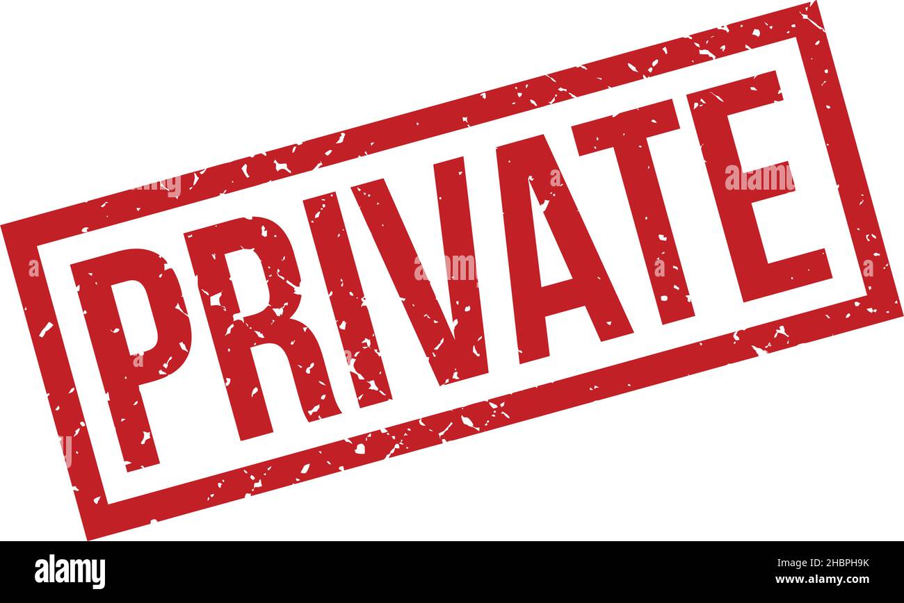 Private Rubber Stamp. Red Private Rubber Grunge Stamp Seal Vector ...