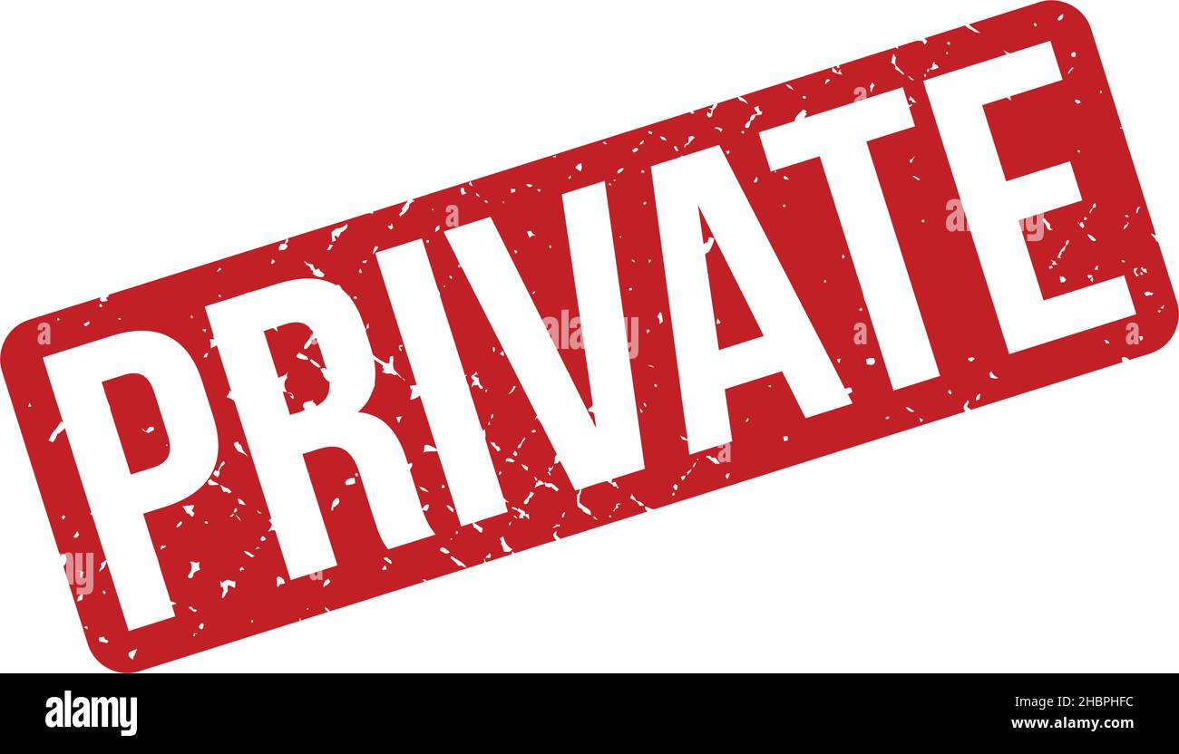 Private Rubber Stamp. Red Private Rubber Grunge Stamp Seal Vector ...