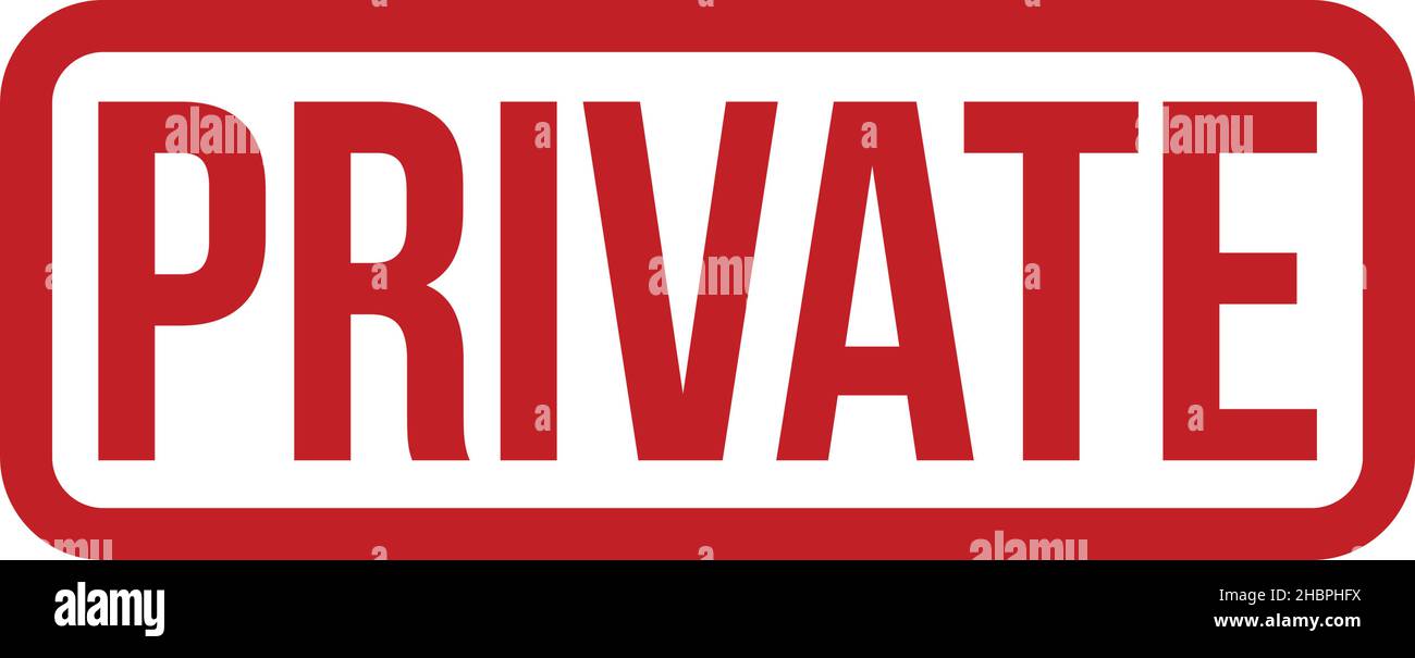 Private Rubber Stamp. Red Private Rubber Grunge Stamp Seal Vector ...