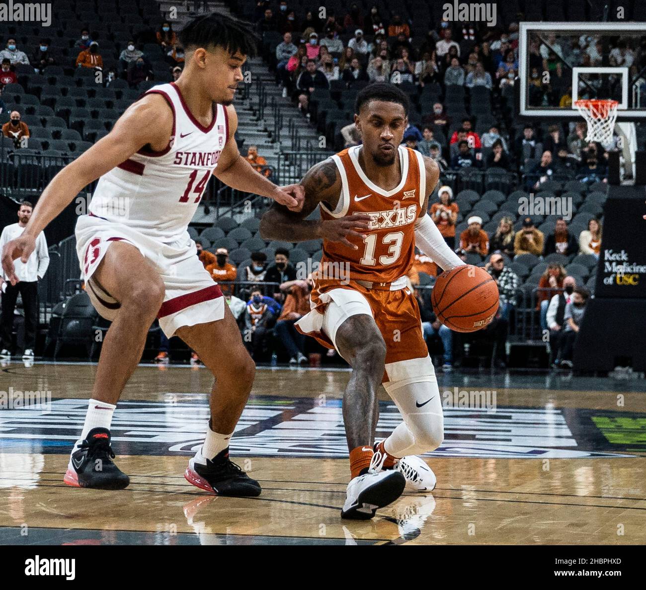 December 19 2021 Las Vegas, NV U.S.A. Texas guard Jase Febres (13 ...