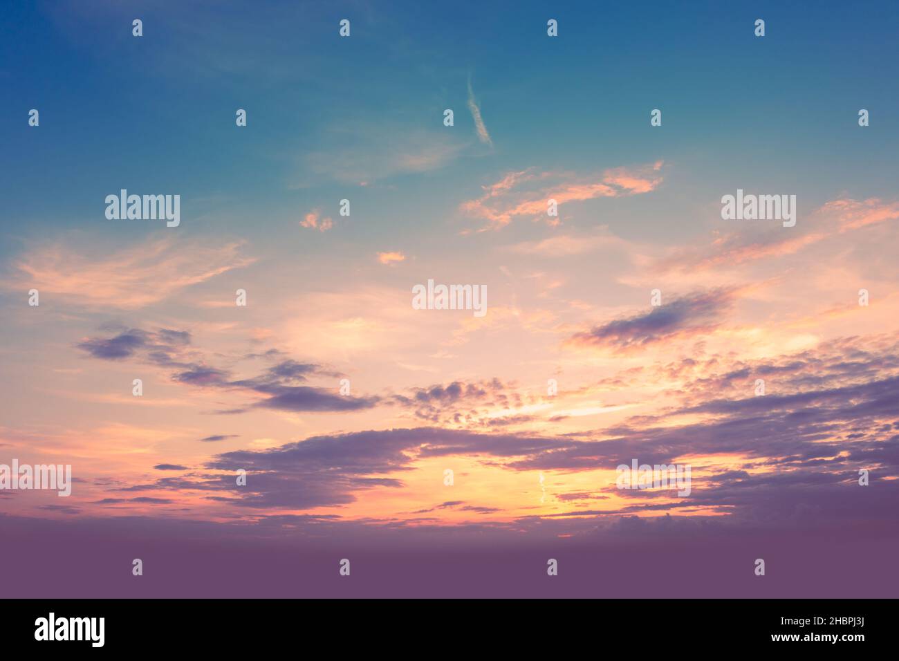 Colorful cloudy sky at sunset. Gradient color. Sky texture. Abstract ...