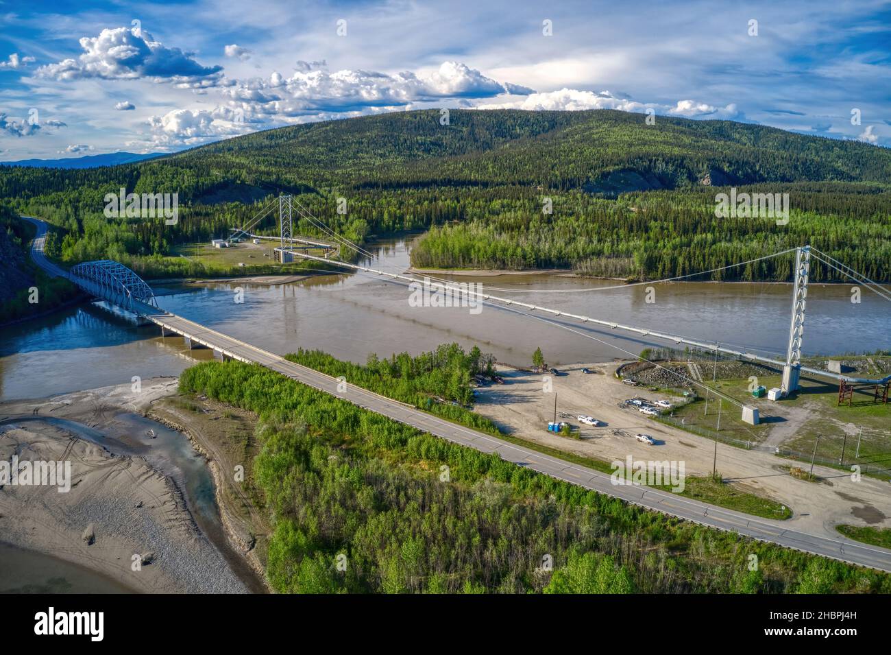 An aerial view of the Major Pipeline in Alaska Stock Photo - Alamy