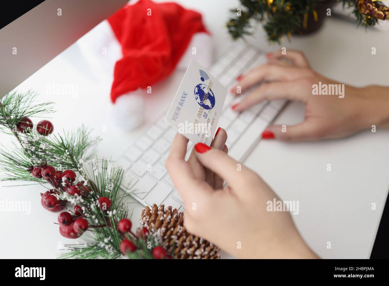 Typing credit card number hi-res stock photography and images - Alamy
