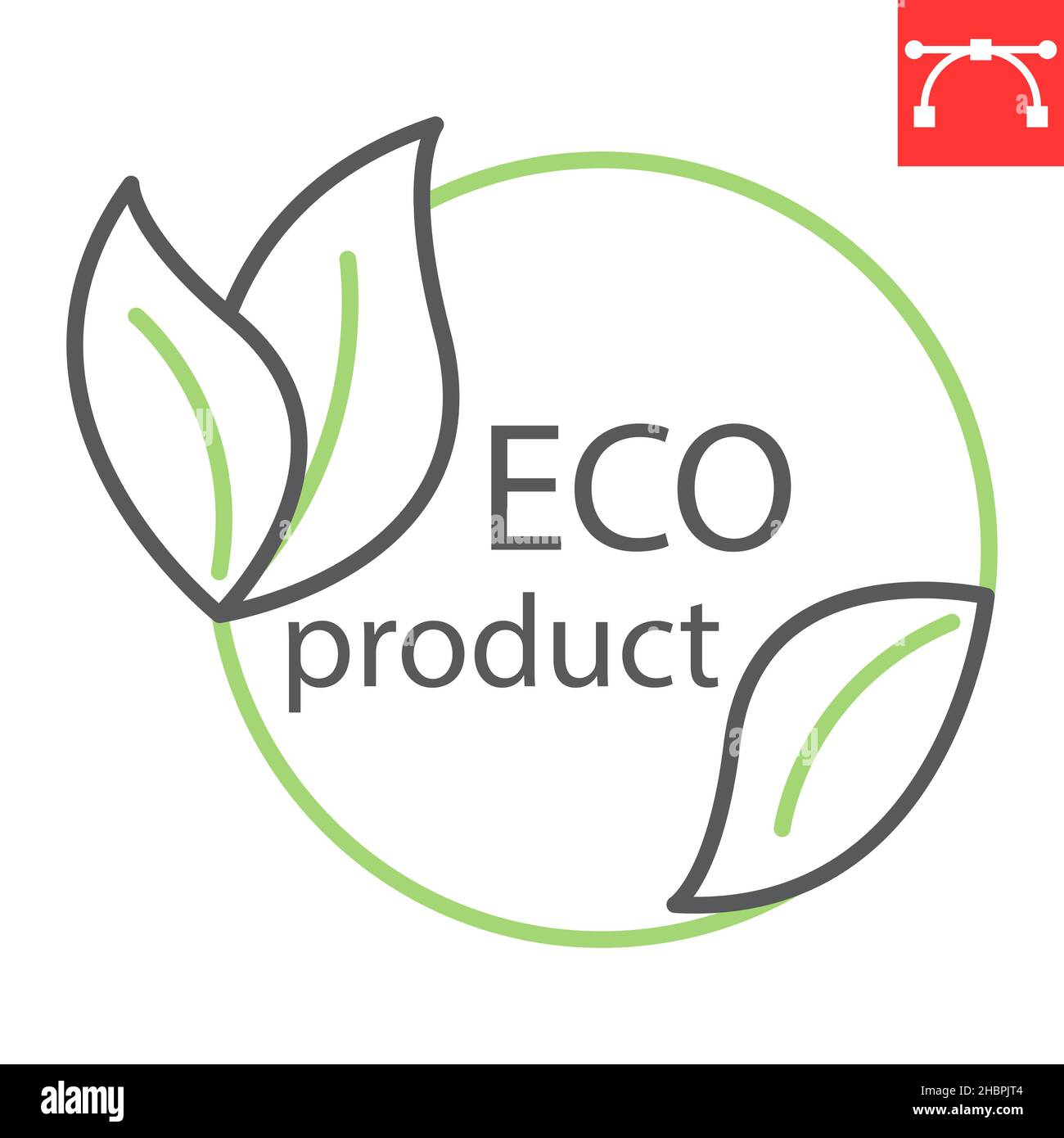 ECO product line icon, healthy and eco friendly, eco product vector ...