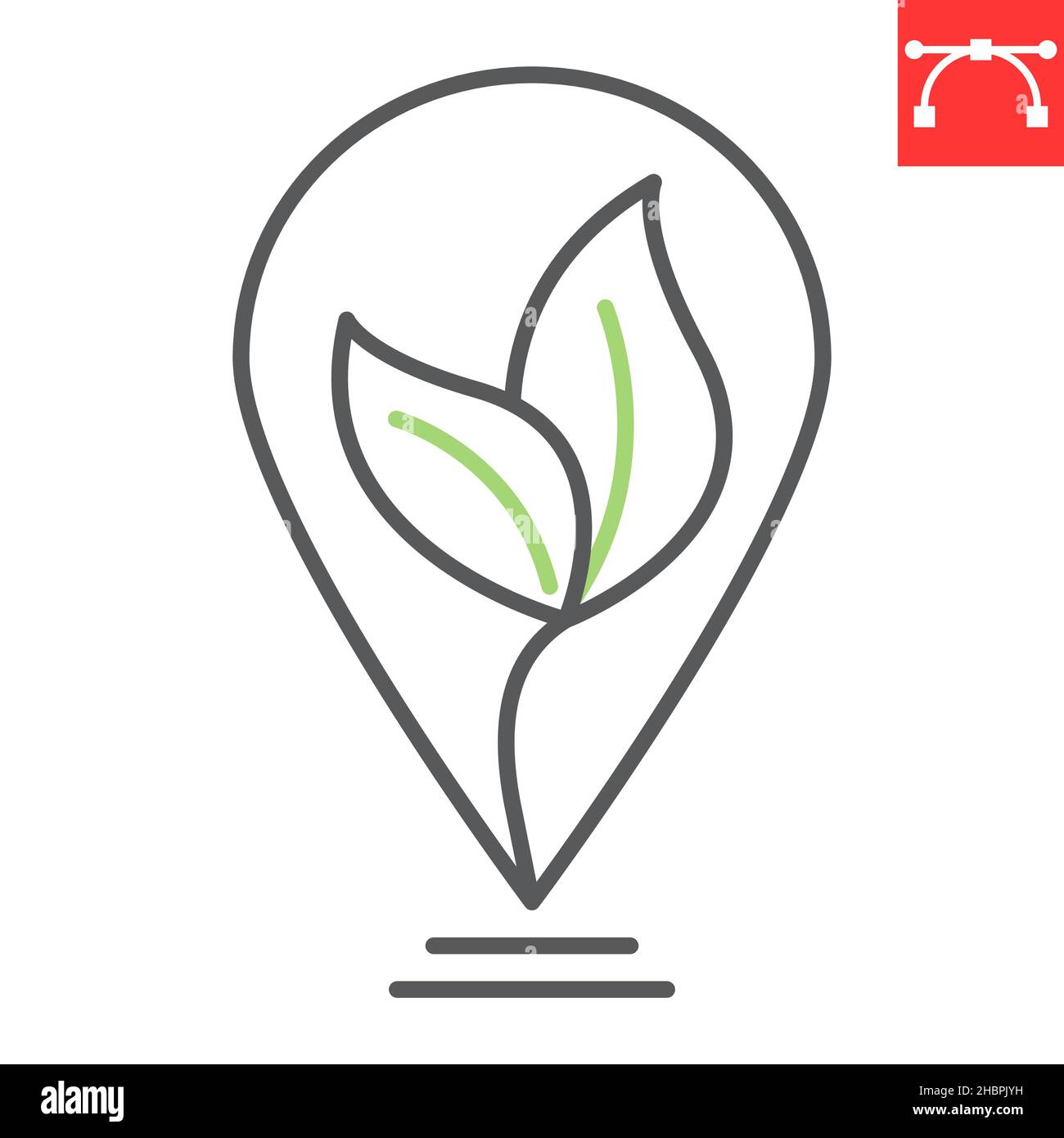 Locally grown line icon, eco local and healthy, locally grown vector ...