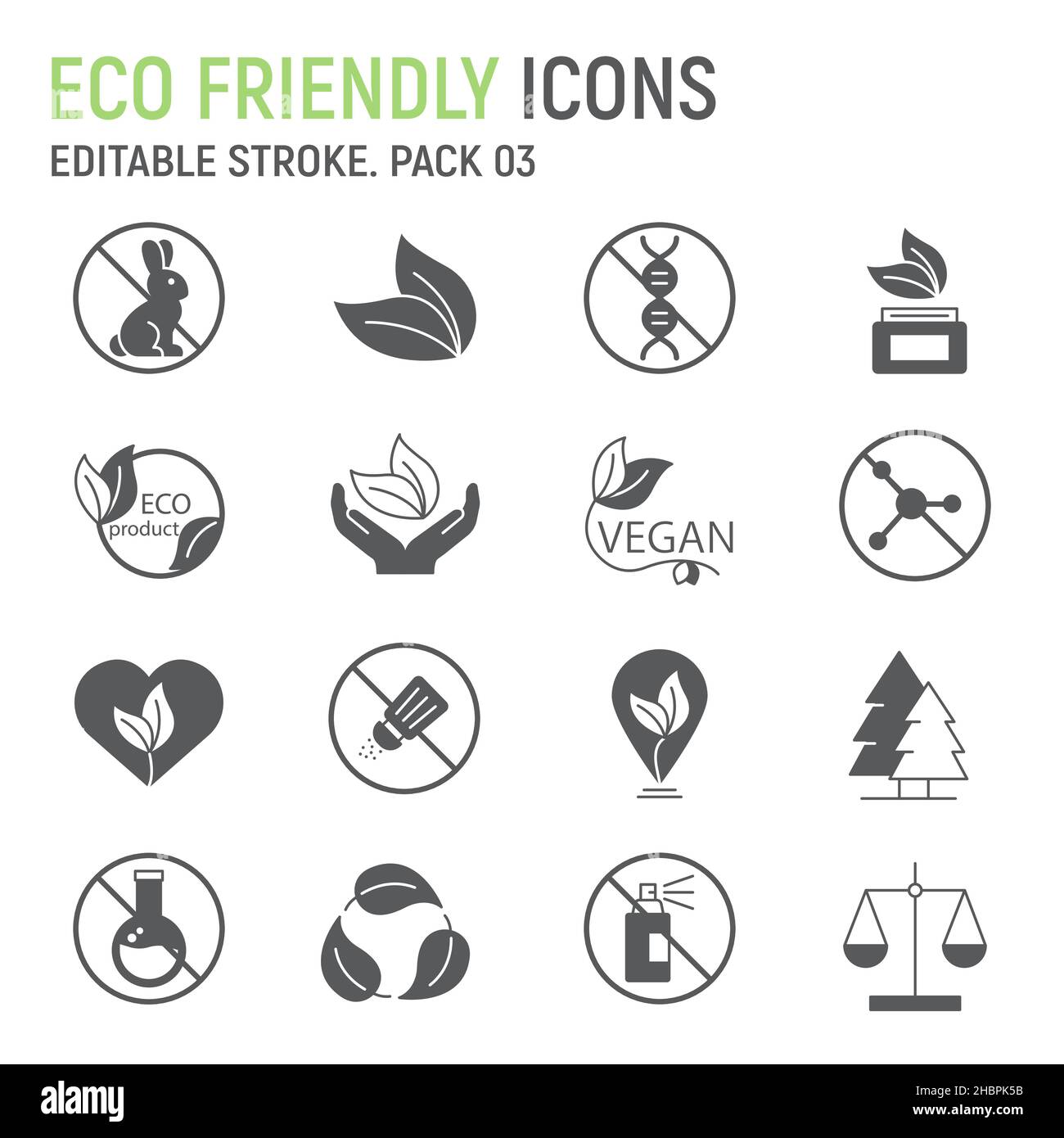 Eco Friendly glyph icon set, nature collection, vector graphics, logo ...