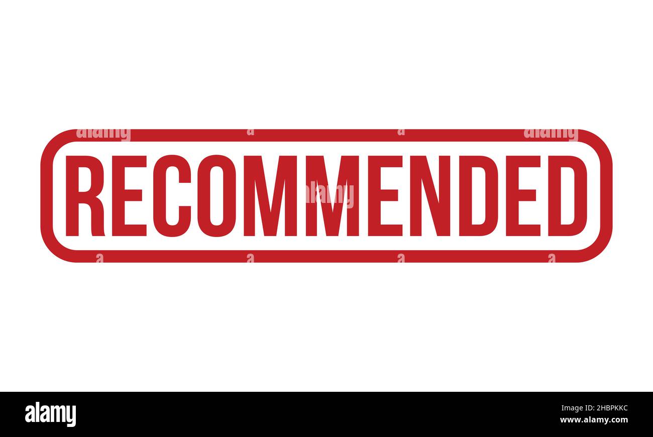 Recommended Rubber Stamp. Red Recommended Rubber Grunge Stamp Seal ...