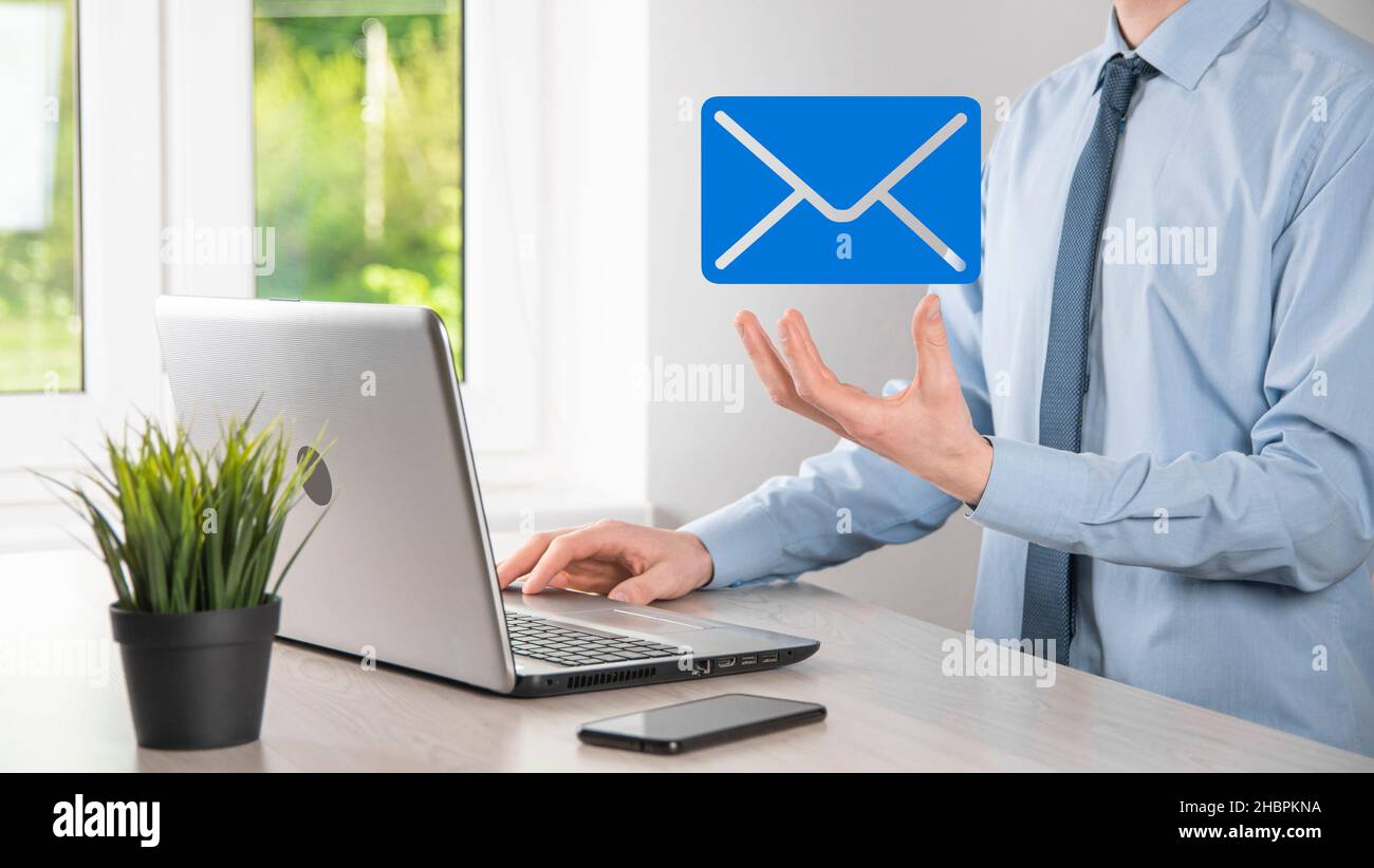 Email and user icon,sign,symbol marketing or newsletter concept ...