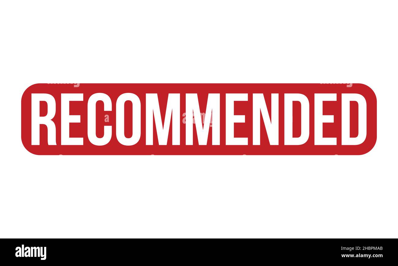 Recommended Rubber Stamp. Red Recommended Rubber Grunge Stamp Seal ...