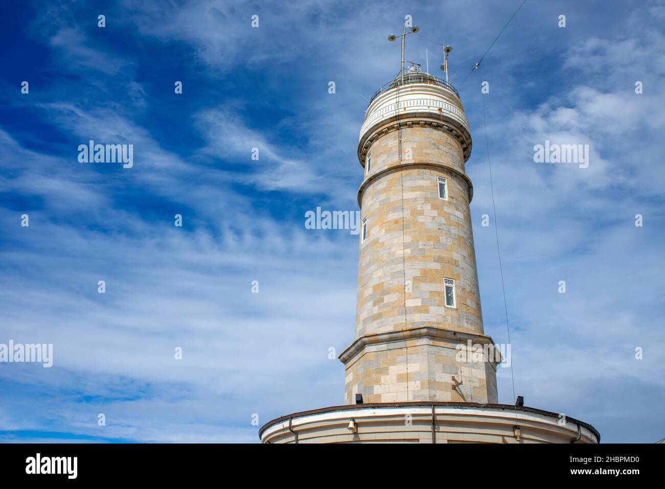 Beautiful natural landscape Cabo Mayor Lighthouse. Scenery coastline ...