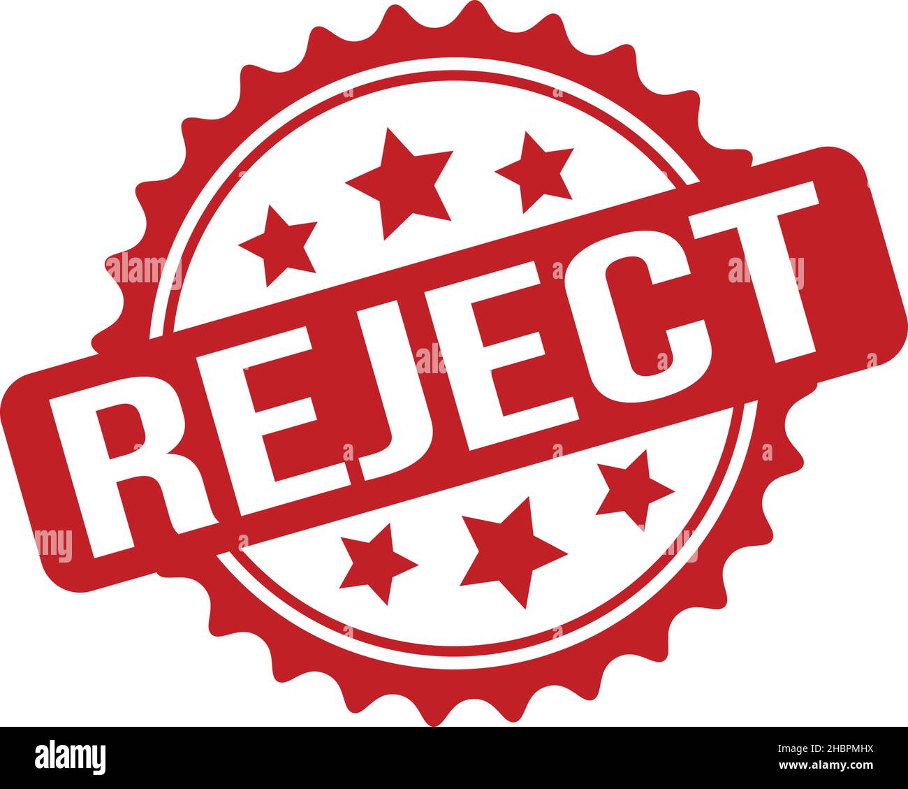 Reject Rubber Stamp. Red Reject Rubber Grunge Stamp Seal Vector ...