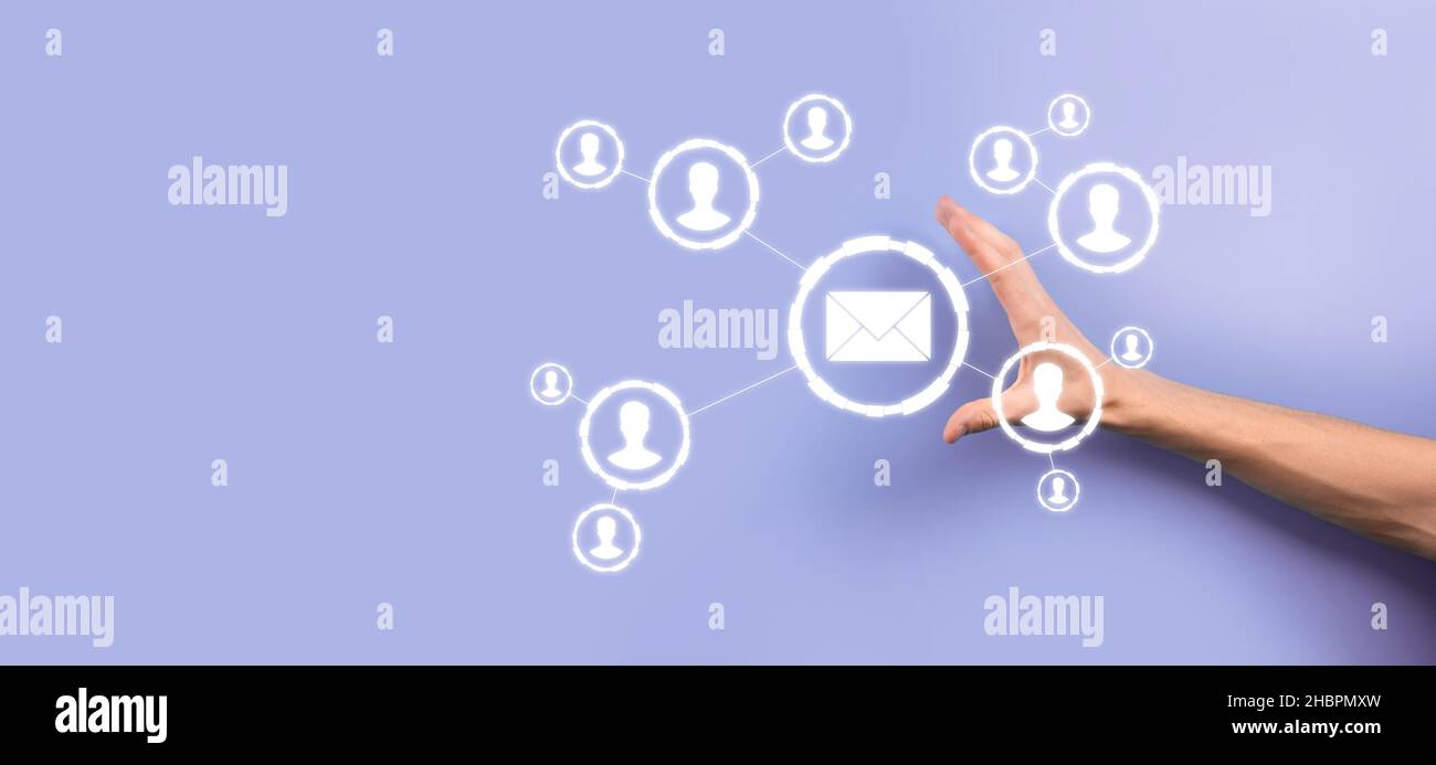 Email and user icon,sign,symbol marketing or newsletter concept ...