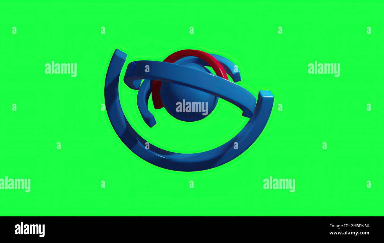 Abstract sphere rotating rings around hi-res stock photography and ...