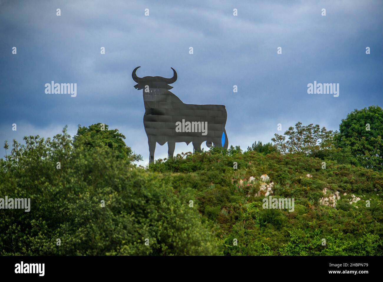 Osborne bull, Toro de Osborne, near Covadonga, Picos de Europa, Spain ...