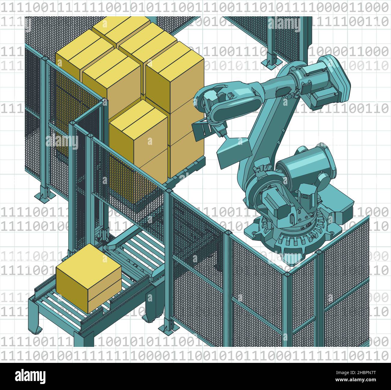 Palletizing vector vectors hi-res stock photography and images - Alamy