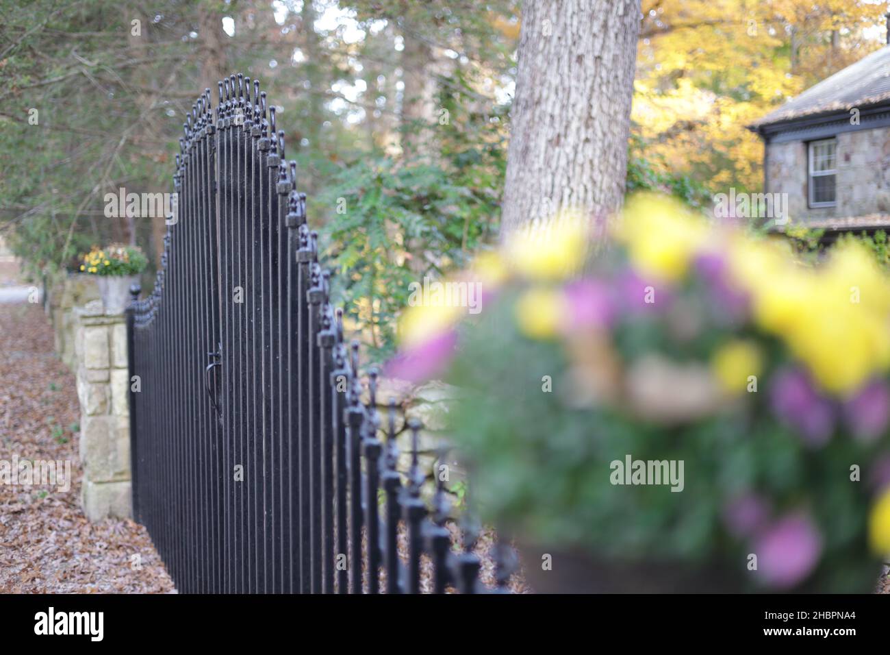 Old black metal gate hi-res stock photography and images - Alamy