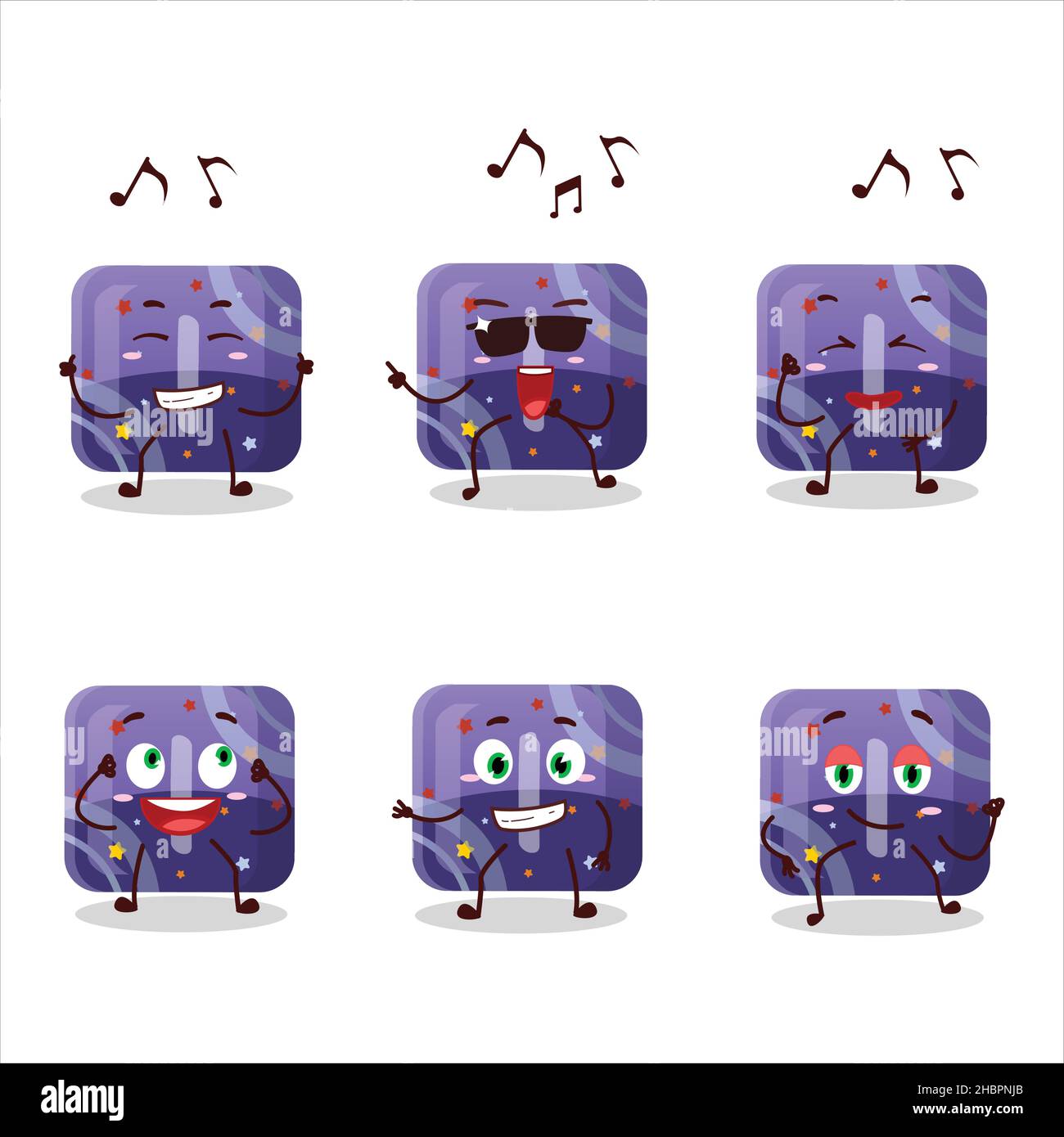 An Image Of Purple Gummy Candy I Dancer Cartoon Character Enjoying The