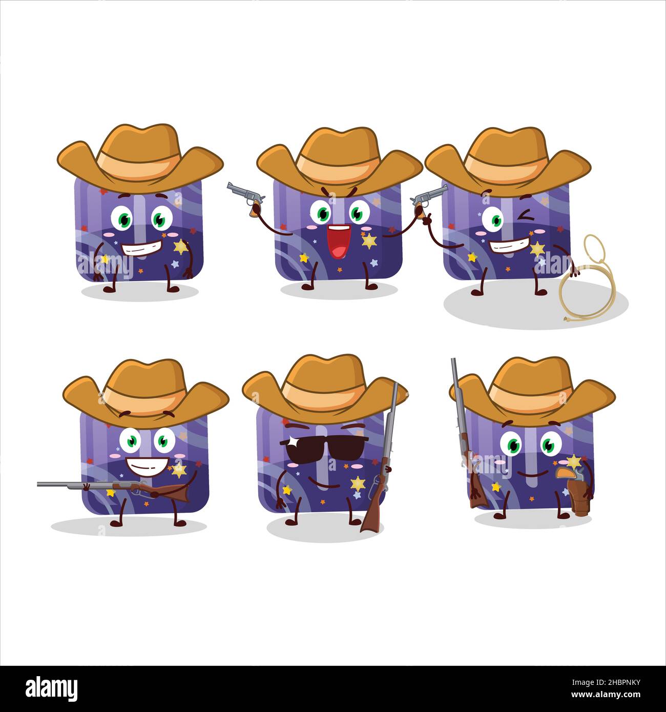 Cool cowboy purple gummy candy I cartoon character with a cute hat ...