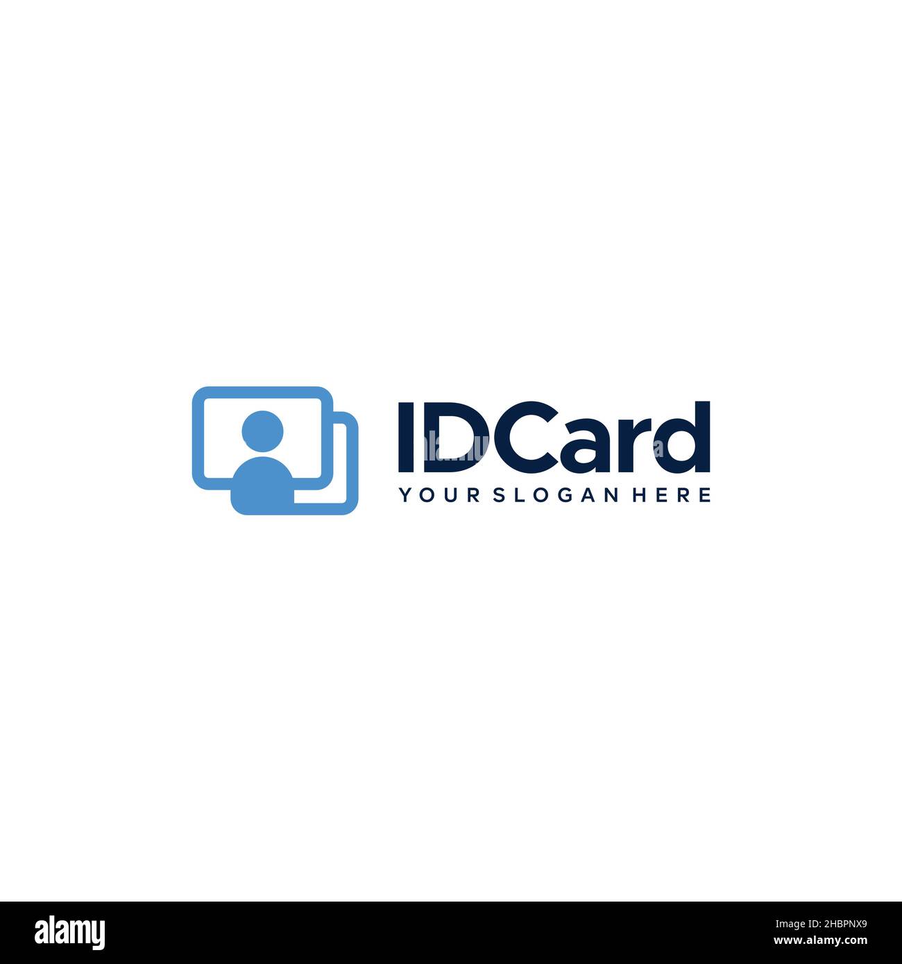 minimalist IDCard people geometric art logo design Stock Vector Image ...