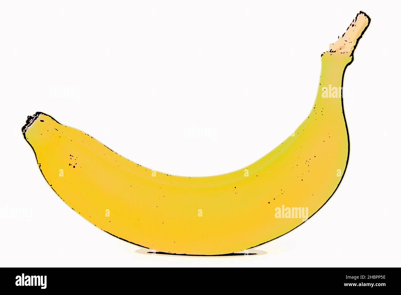 banana yellow profile on isolated background Stock Photo - Alamy