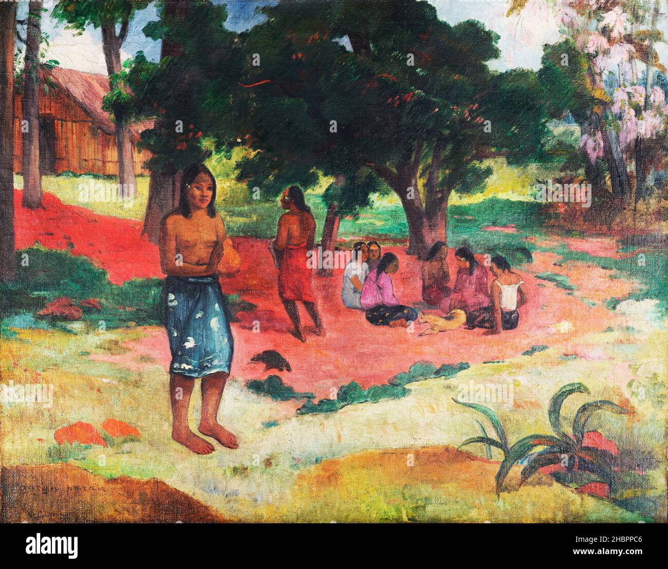 Whispered Words (Parau Parau) (1892) by Paul Gauguin Stock Photo - Alamy