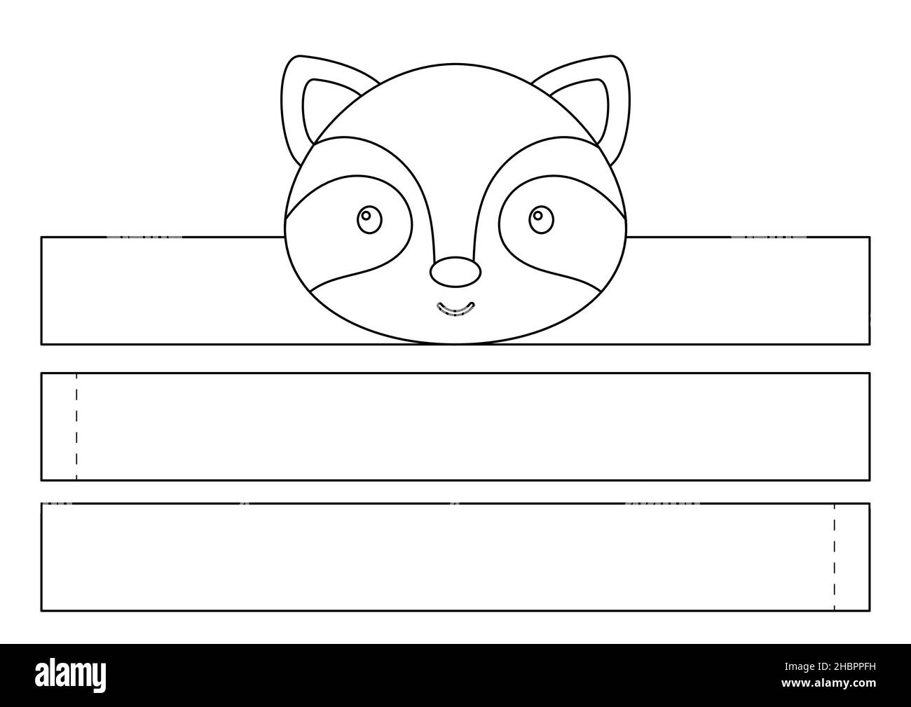 Raccoon printable craft Black and White Stock Photos & Images - Alamy