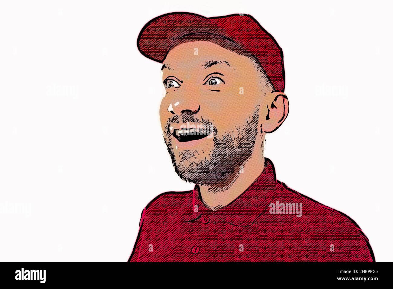 Delivery guy wearing red uniform hi-res stock photography and images ...