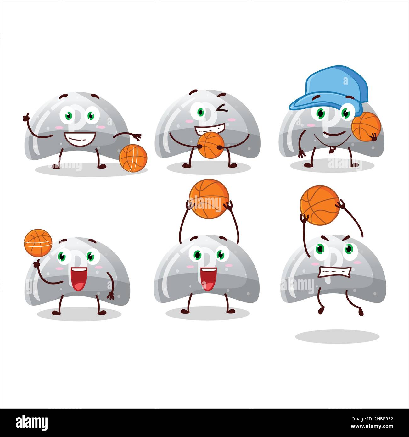 Talented curve white gummy candy cartoon character as a basketball ...
