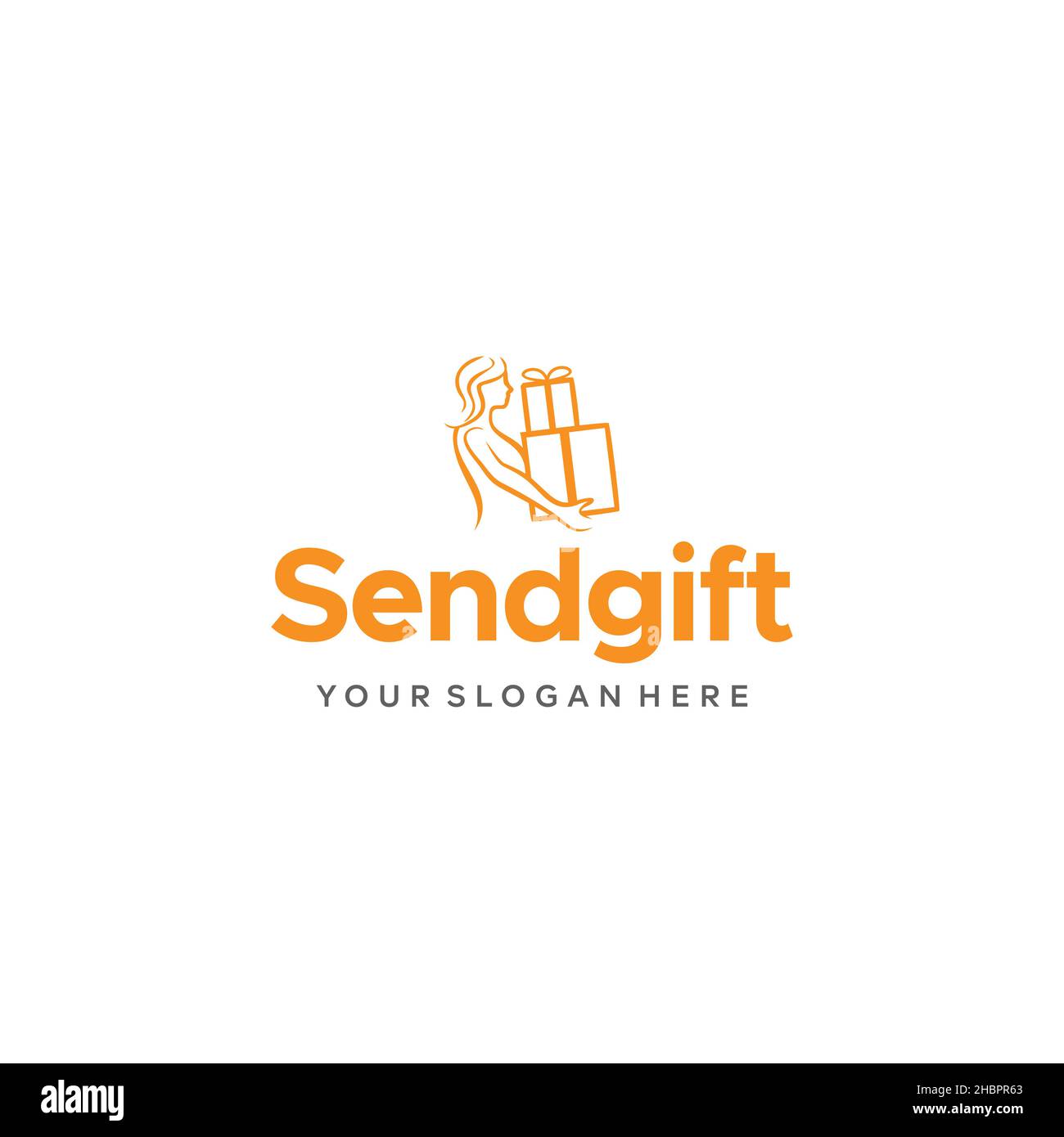 Flat letter mark SEND GFT logo design Stock Vector Image & Art - Alamy