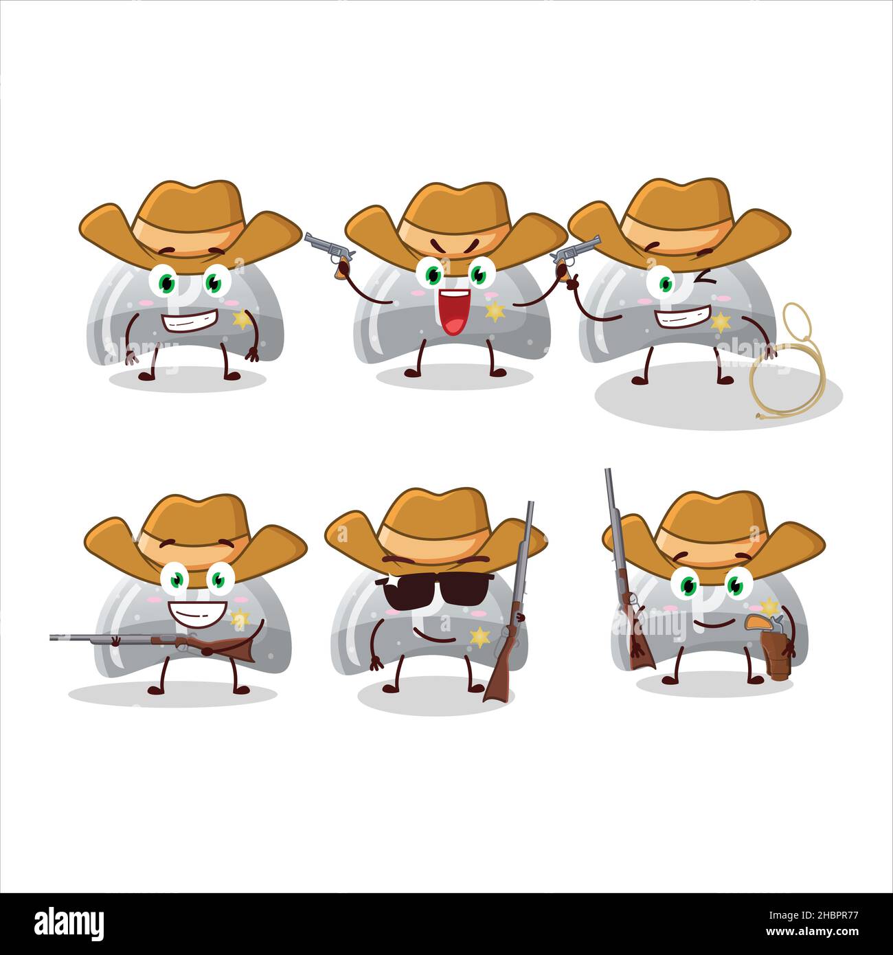 Cool cowboy curve white gummy candy cartoon character with a cute hat ...
