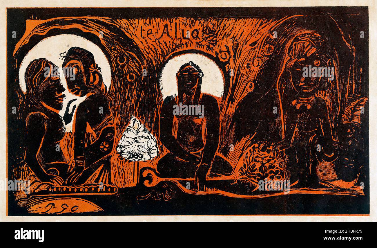 The God (Te atua), from the Noa Noa Suite (1894) by Paul Gauguin Stock ...