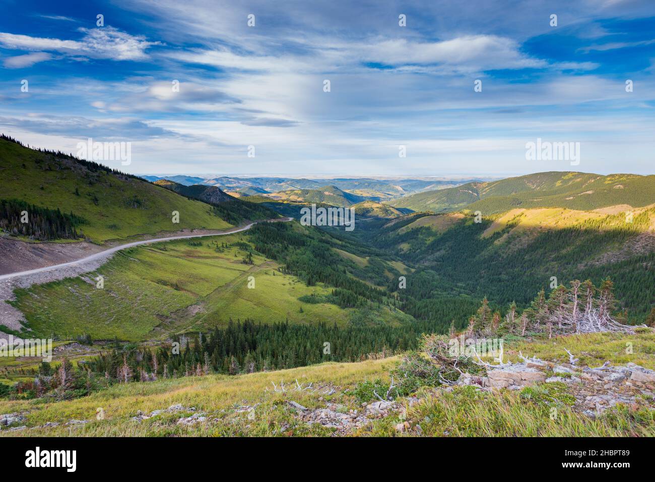 Majestic foothill and prairie views from the eastern slopes of the ...