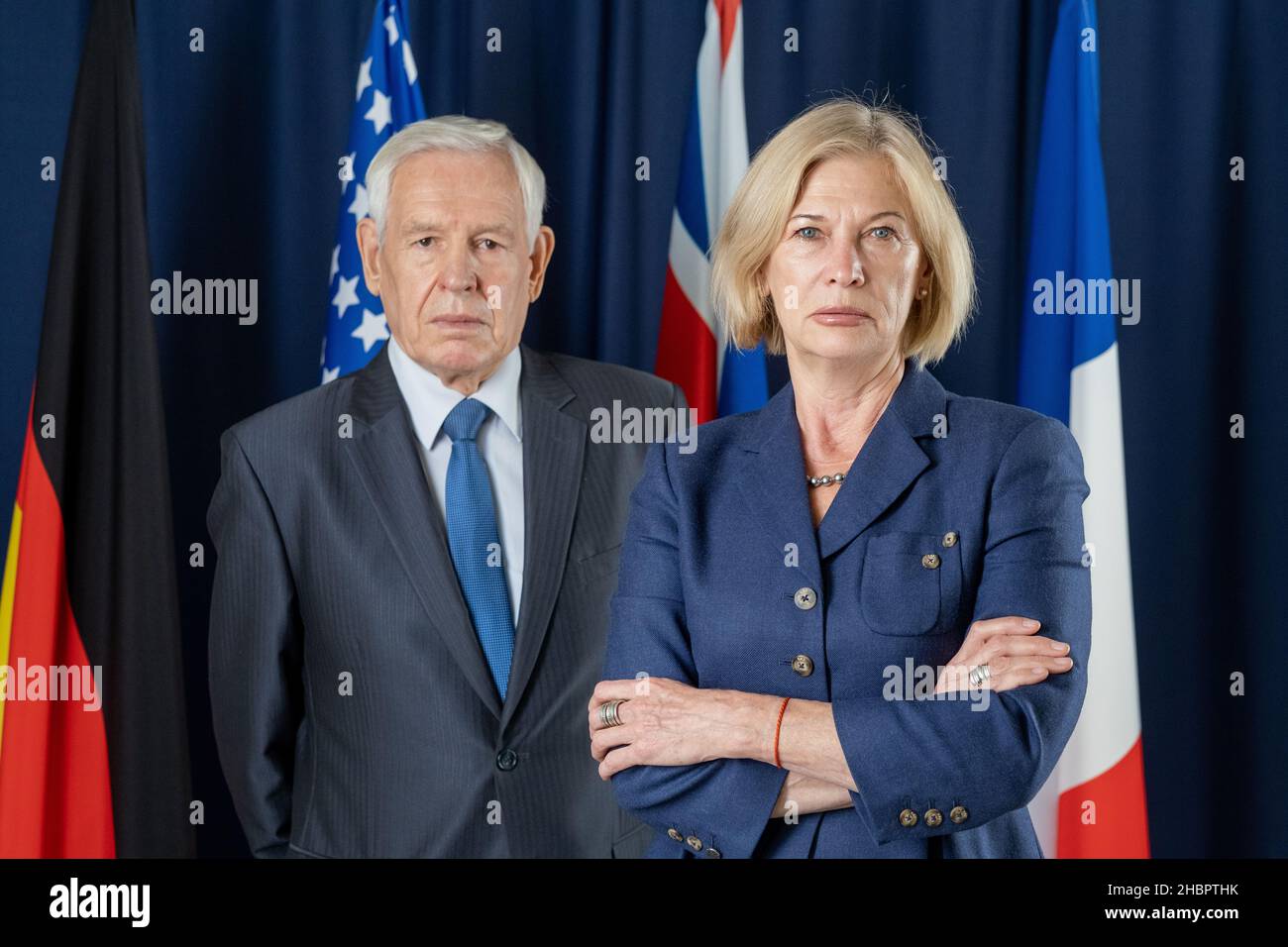 Two leaders standing in hi-res stock photography and images - Alamy