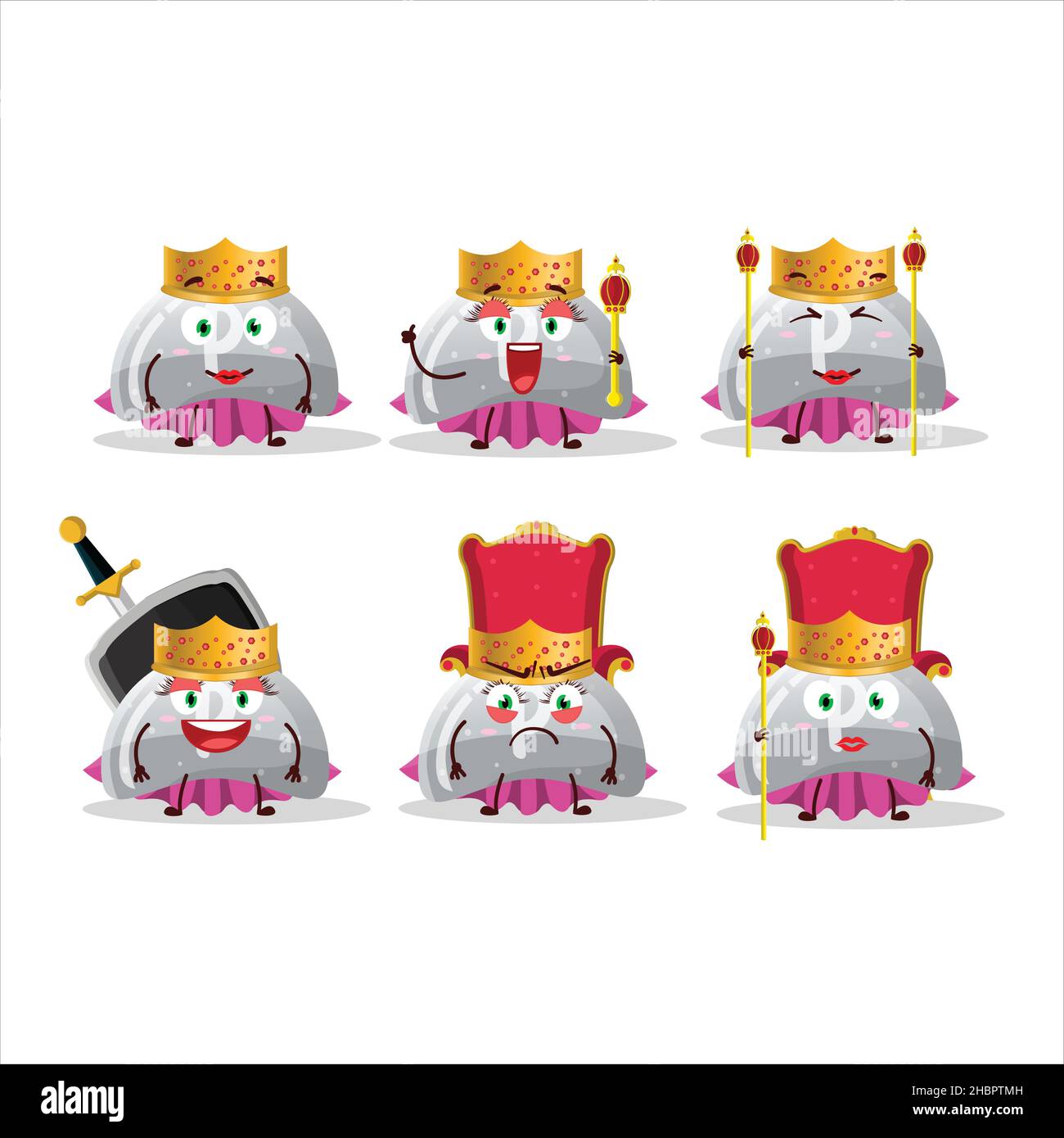 Queen and her magic clothes cartoon of curve white gummy candy wearing ...