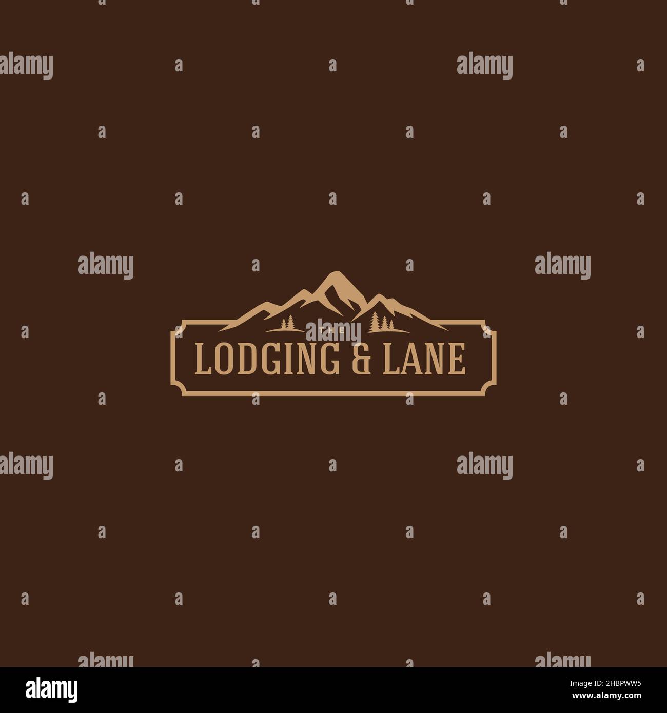 Minimalist design Lodging and Lane logo design Stock Vector Image & Art ...