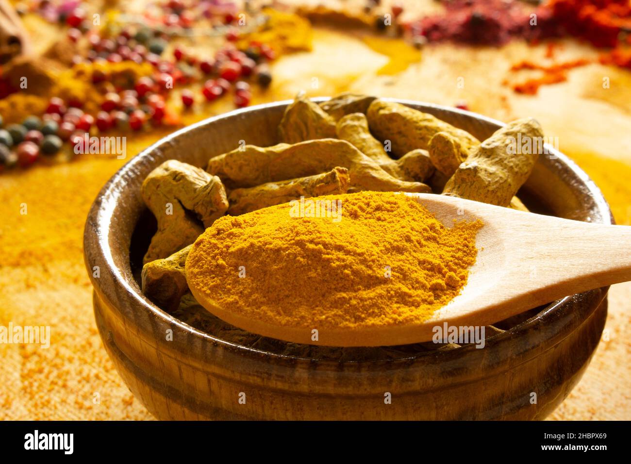 Turmeric sticks and powder. Alternative medicine Stock Photo - Alamy