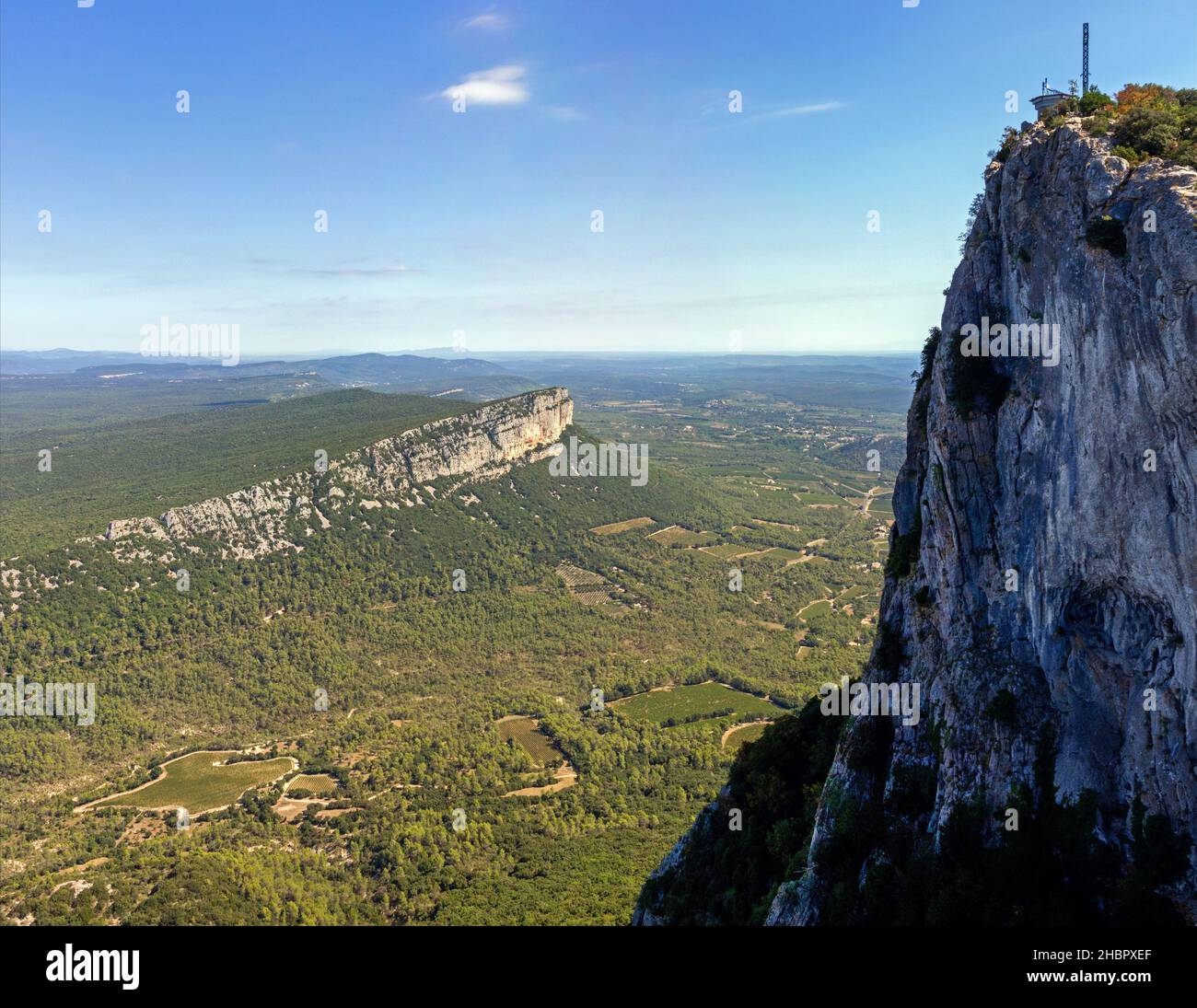 View of the Hortus cliff and the Cevennes from the Pic Saint Loup via ...