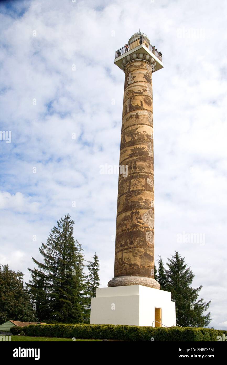 astoria tower or column on coxcomb hill oregon usa Stock Photo - Alamy