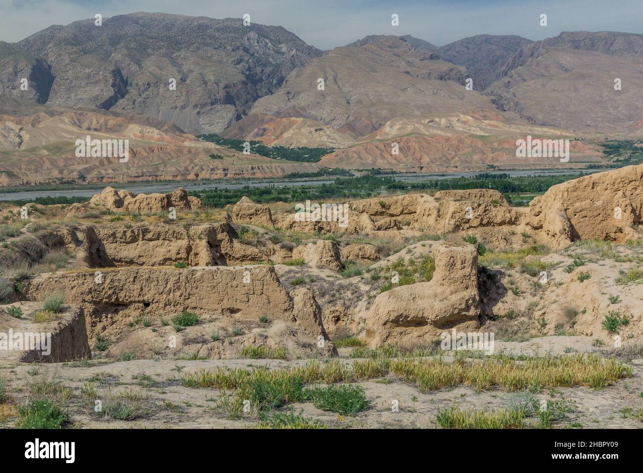 Ruins of Ancient Penjikent in Tajikistan Stock Photo - Alamy