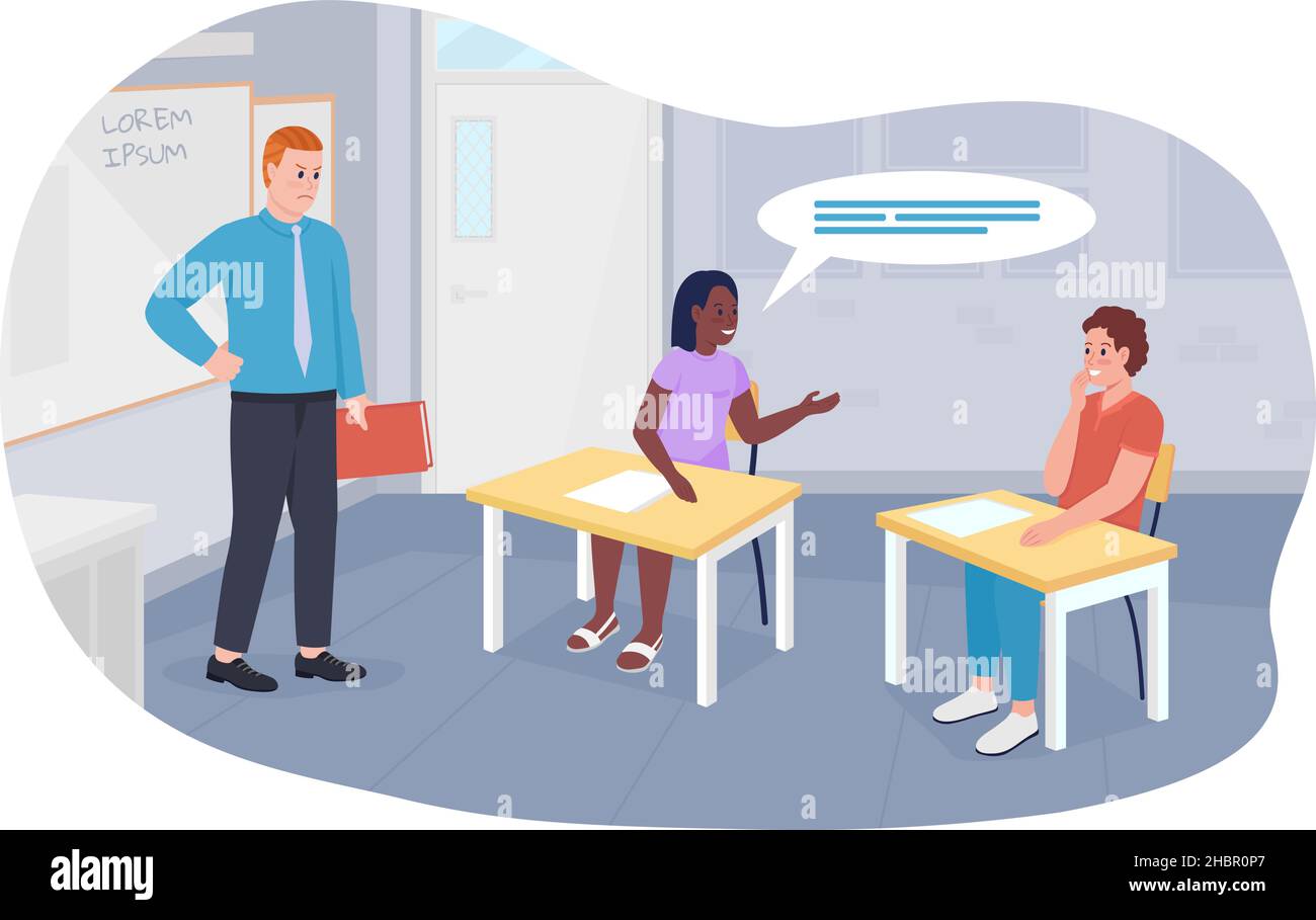 Group students talking, class Stock Vector Images - Alamy