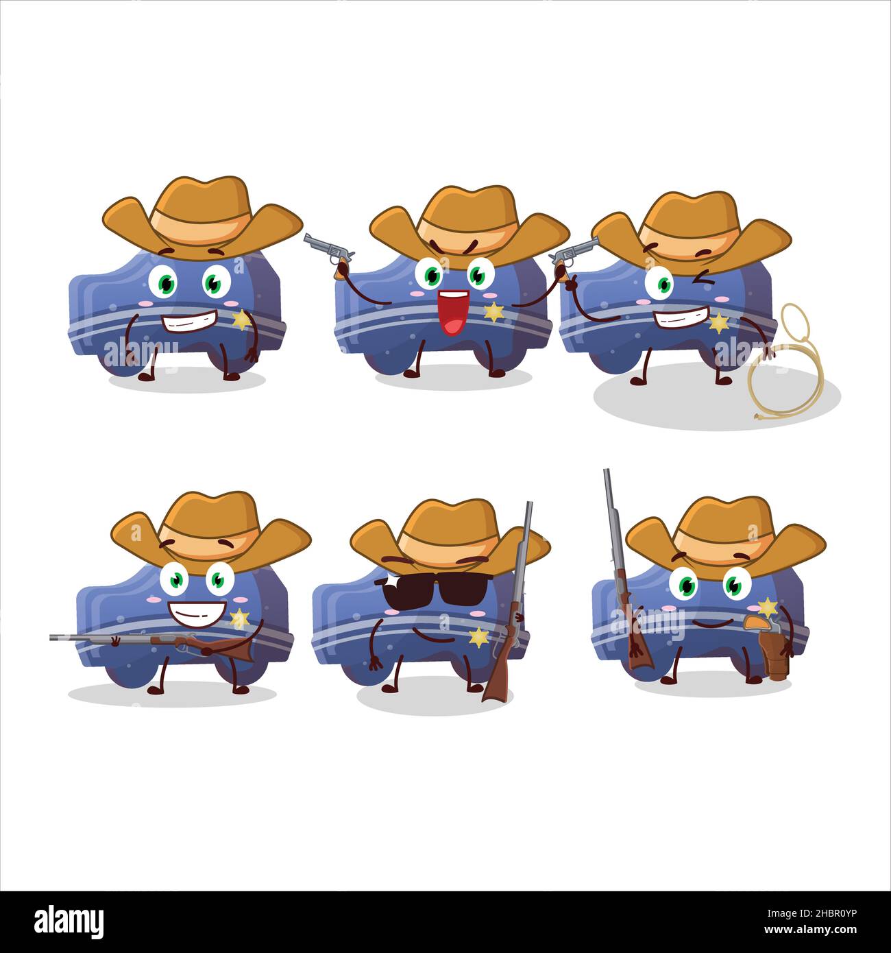 Cool cowboy blue car gummy candy cartoon character with a cute hat ...