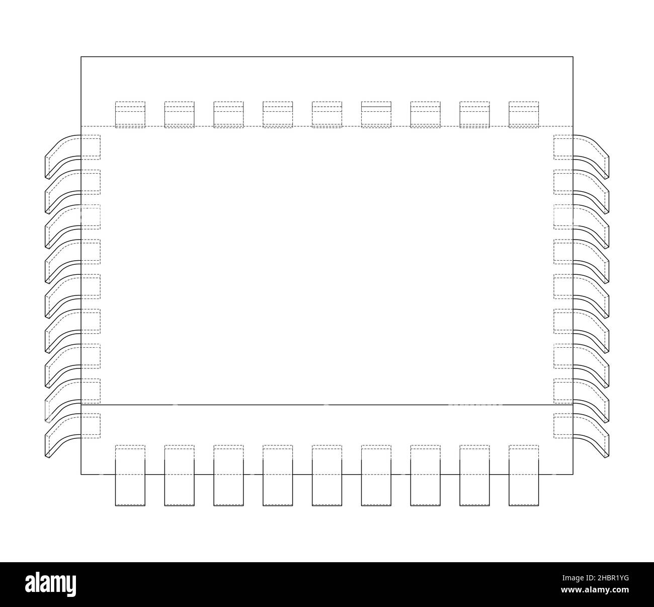3D microchip. 3d illustration Stock Photo - Alamy