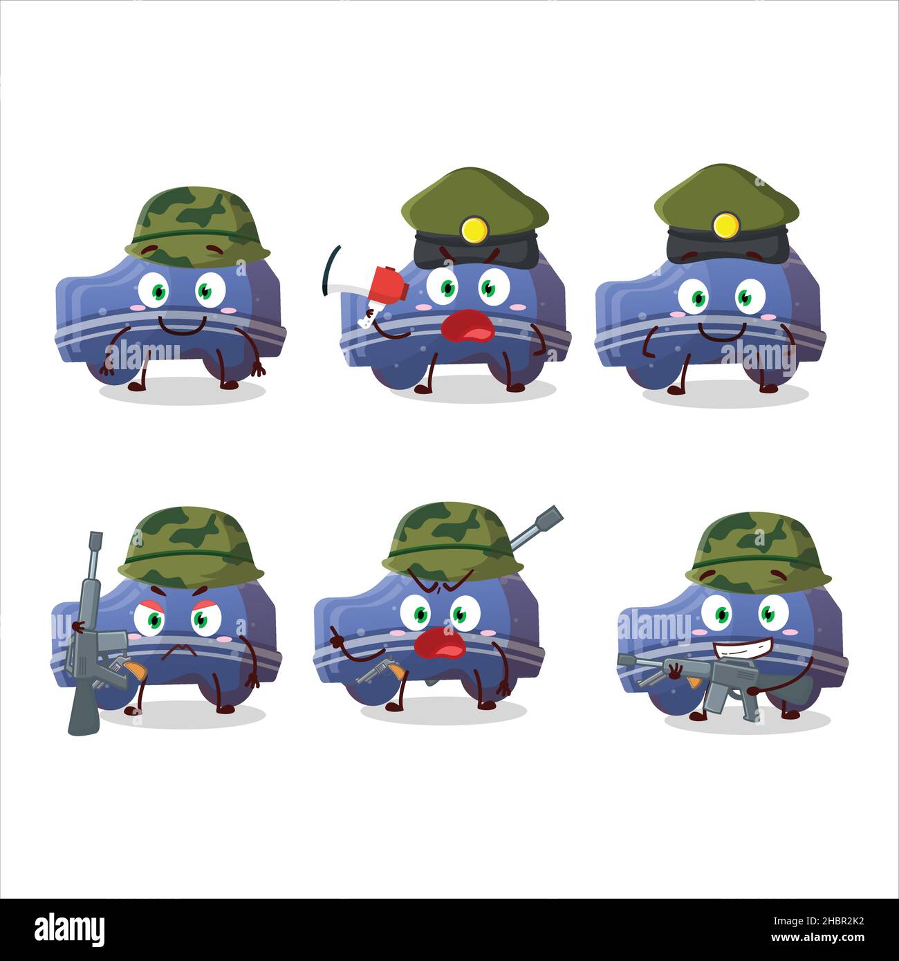 A charming soldier blue car gummy candy cartoon picture bring a gun ...