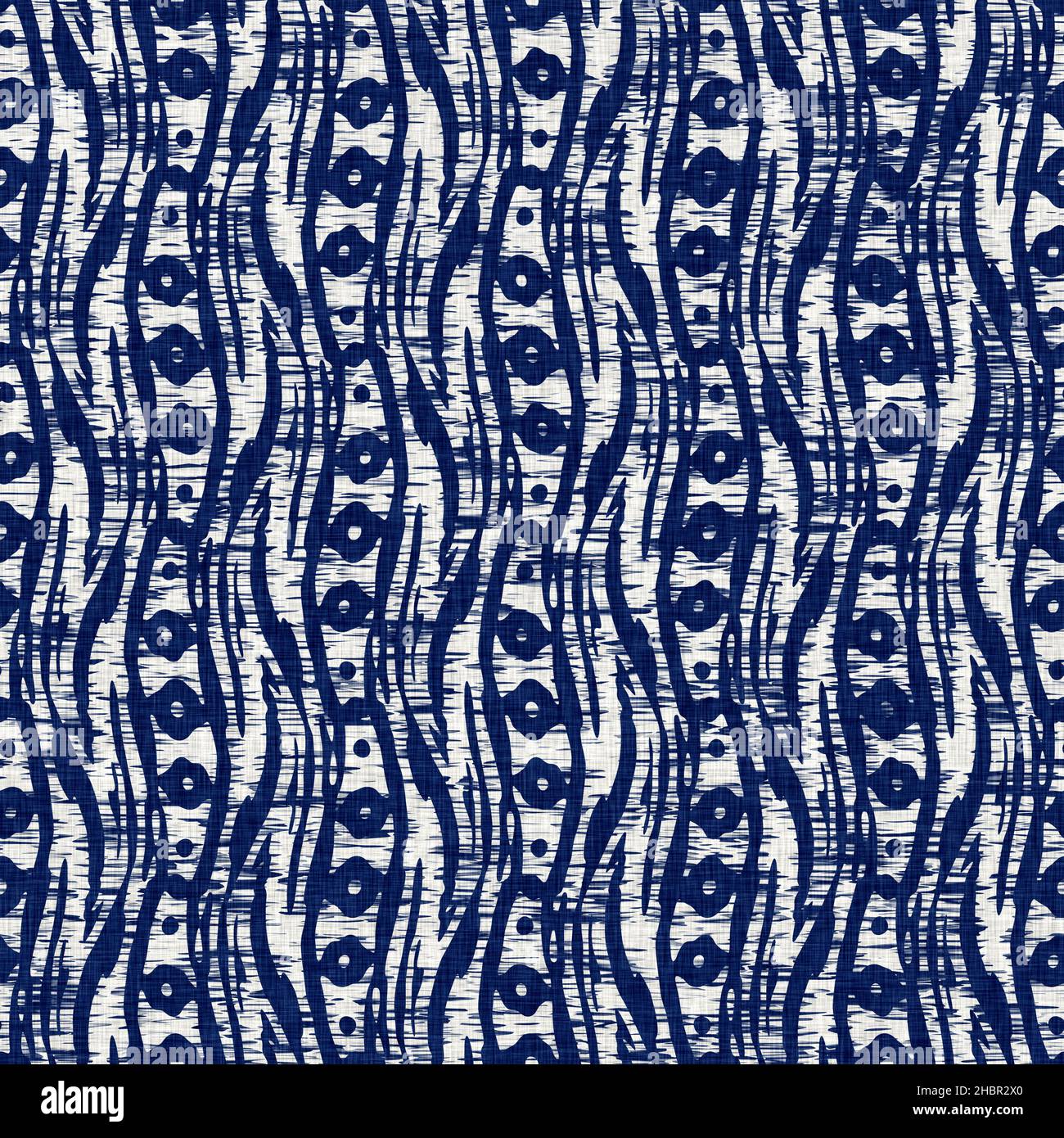 Indigo dyed fabric geo shape pattern texture. Seamless textile fashion ...