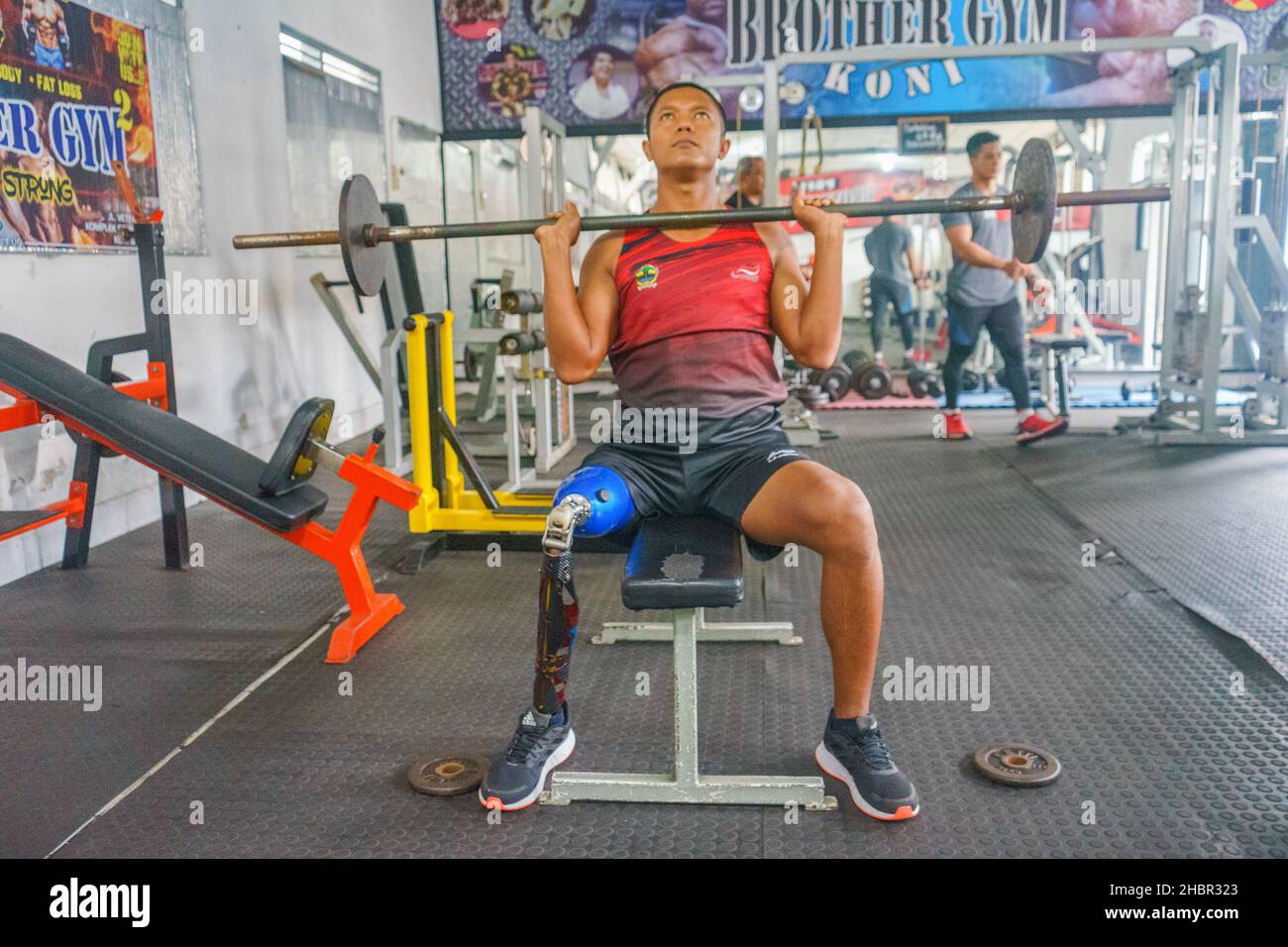 Maintain the body fitness at the gym , exercise in weigh lifting and so ...